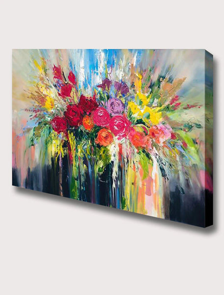 'Full Of Flowers'Limited Edition Hand Embellished Canvas Print