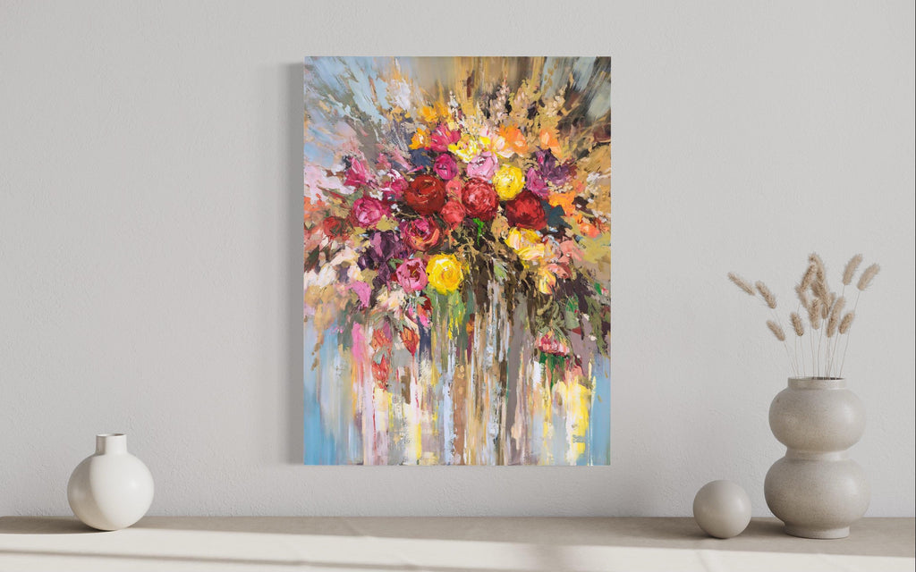 'Full Bloom' Hand Embellished Print on Canvas - Limited Edition