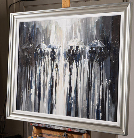 'Silver Night Walk' Framed Wall Art Print